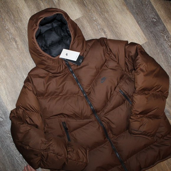 Nike | Jackets & Coats | Nwot Nike Mens Storm Windrunner Down Filled Winter Jacket Chocolate ...